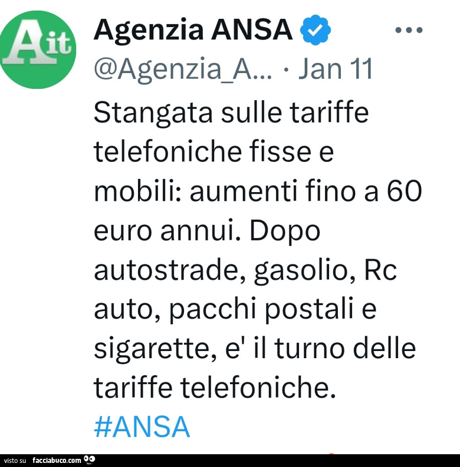 Stangata sulle tariffe telefoniche fisse e mobili: aumenti fino a 60 ...